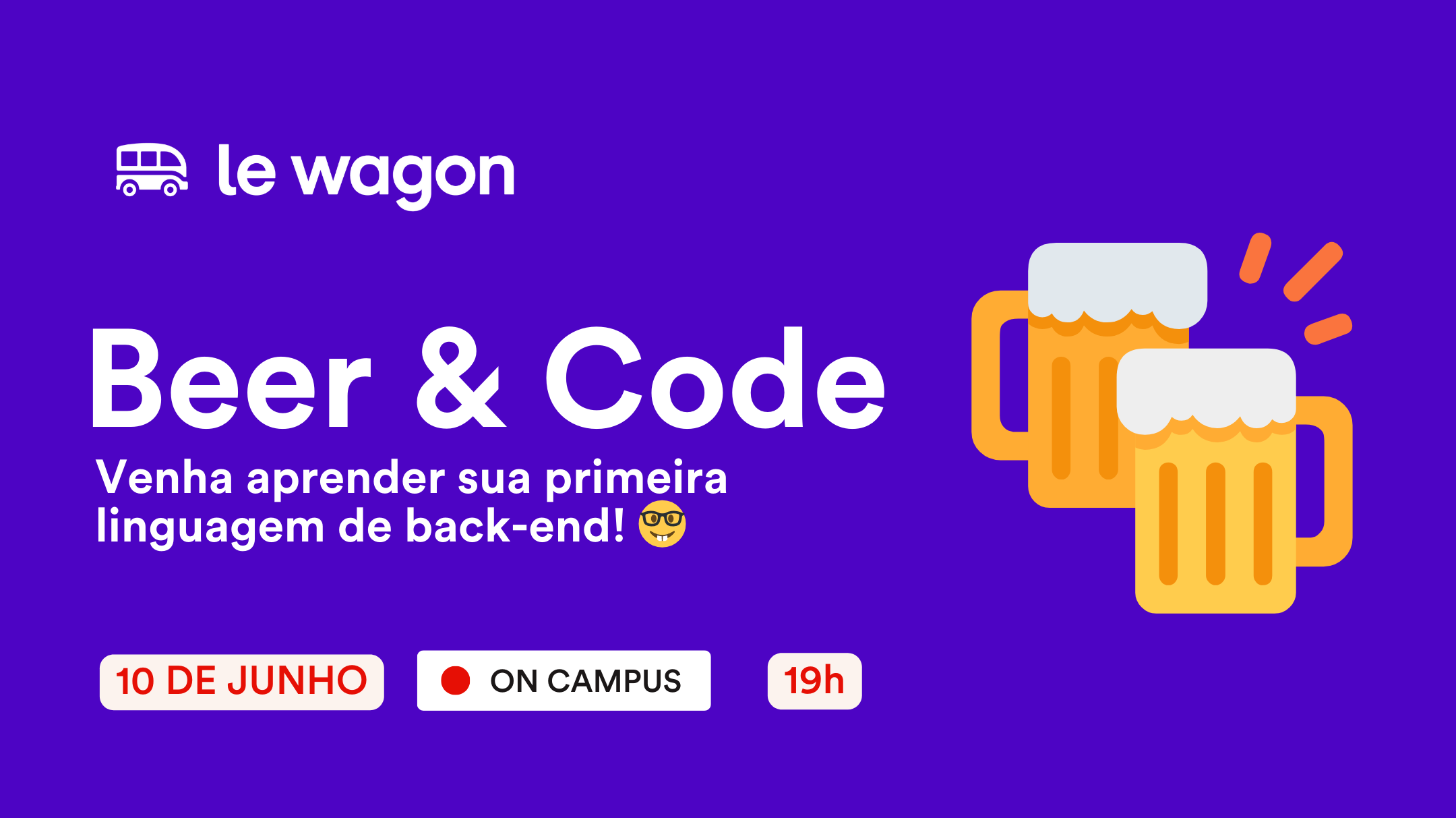 (SP) Beer & Code! | Aprenda sua primeira linguagem de back-end.