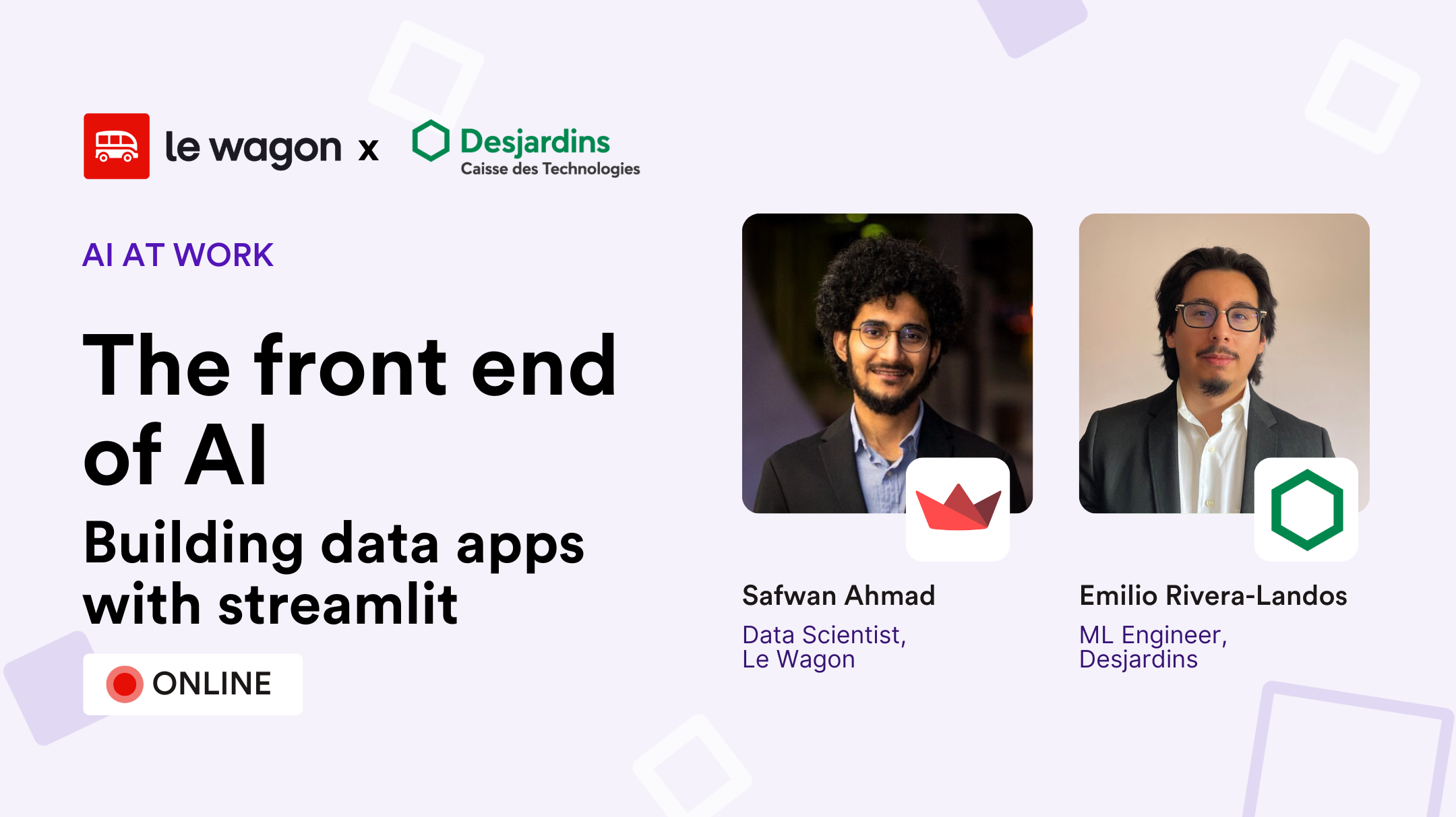 The Front End of AI: Building Data Apps with Streamlit