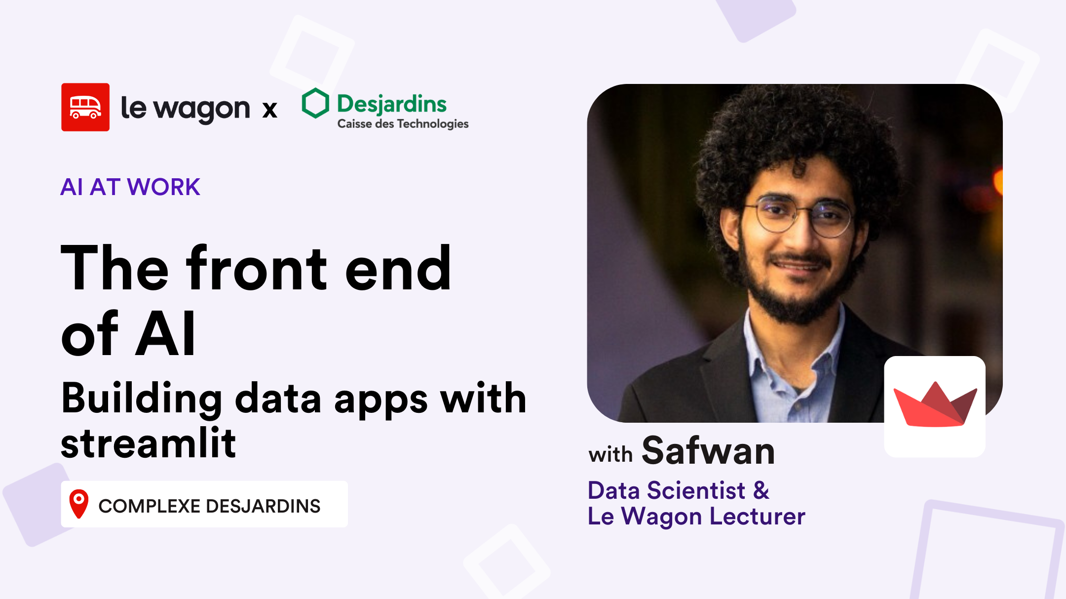 The Front End of AI: Building Data Apps with Streamlit