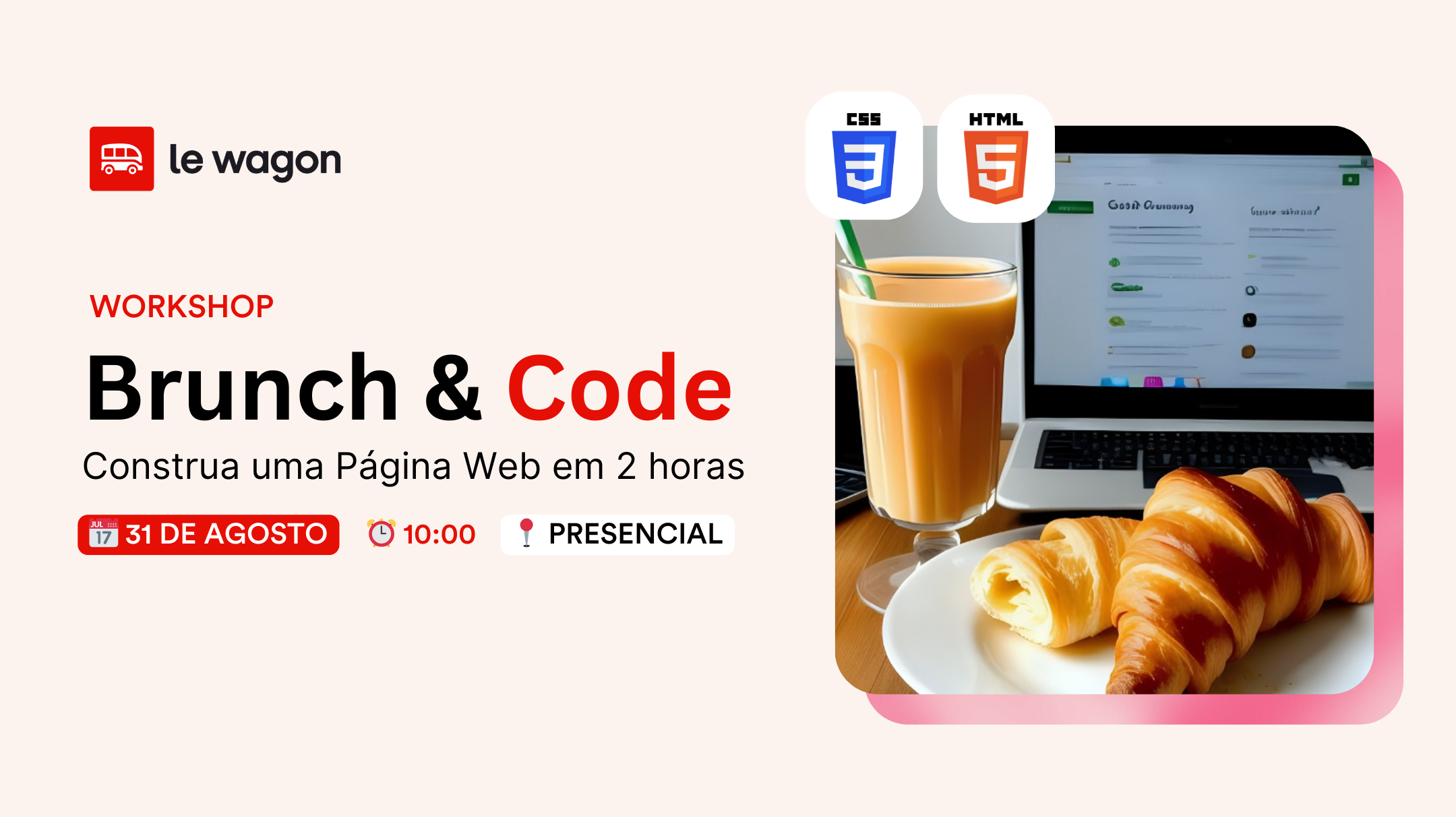 (RJ) Brunch and Code: Construa sua primeira Página Web em 2 horas!